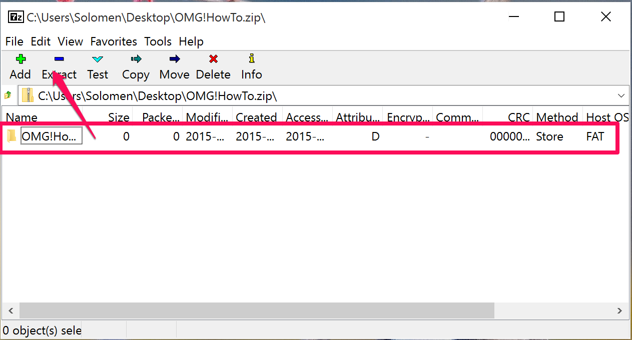 Unzip 7z